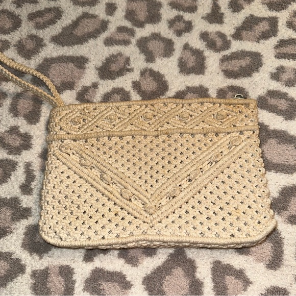 Bags | Brand New Cream Colored Clutch Rattan Style Never Use Only ...